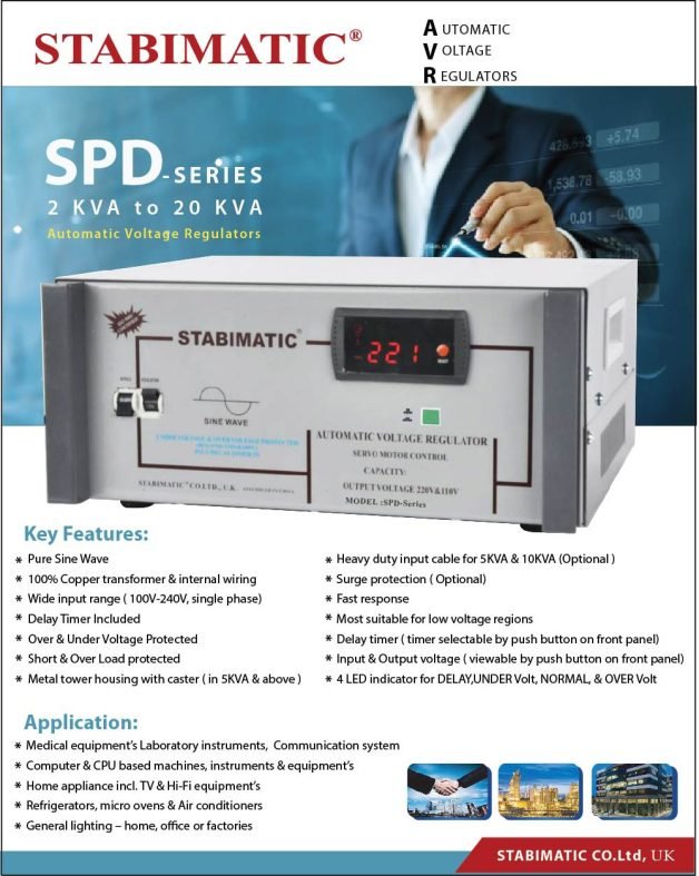 STABIMATIC Servo Stabilizer SPD-5000C 5000VA 100V-240V